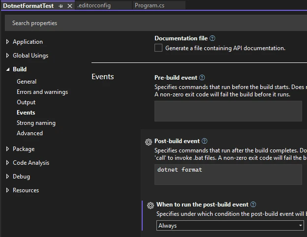 Format C# code with .NET - Drygast.NET