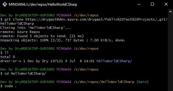 Hello World with Azure, VS Code and C# - Drygast.NET