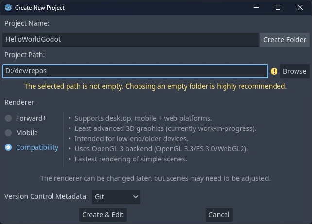 Hello World, Godot - Drygast.NET