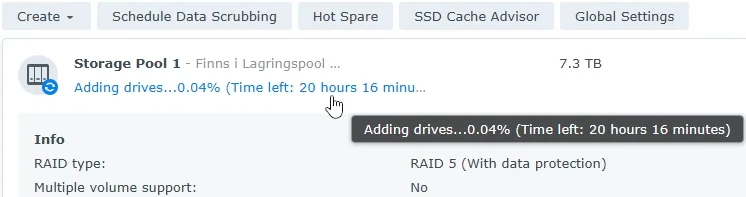 Swapping drives in a Synology DS918+ - Drygast.NET