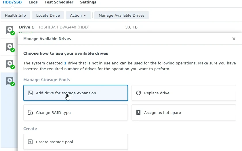 Swapping drives in a Synology DS918+ - Drygast.NET